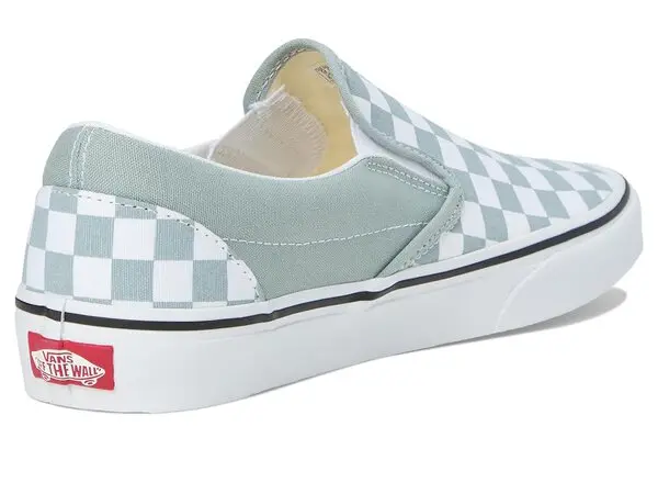 VANS Classic Slip-on Checkerboard Sneakers - Green