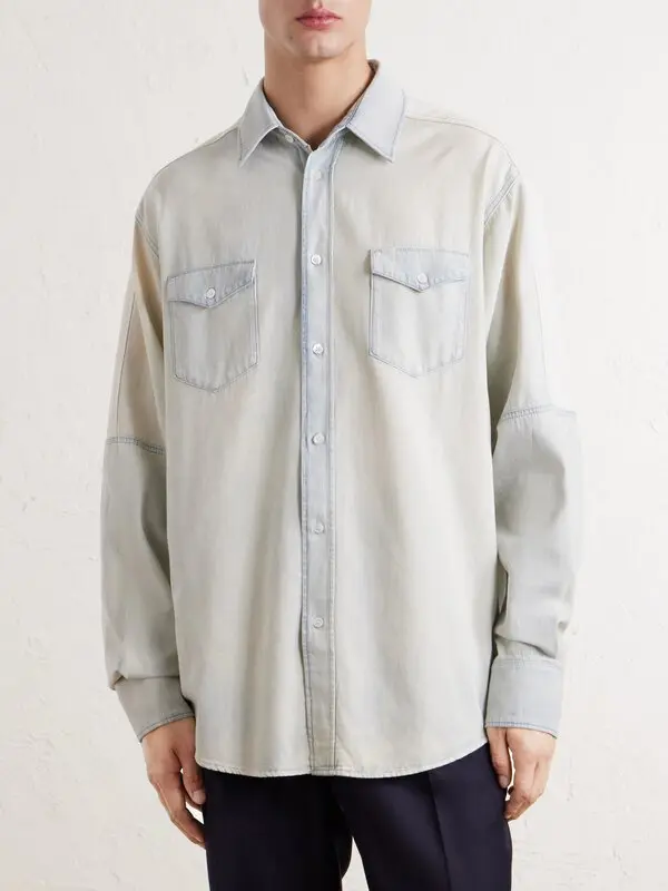 GHIAIA Washed Denim Shirt