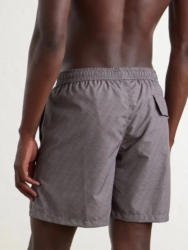 Eleventy Straight-leg Mid-length Swim Shorts - Gray