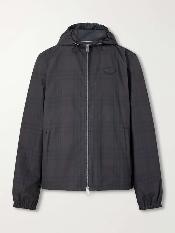 Burberry Newport Logo-appliquéd Checked Cotton Jacket