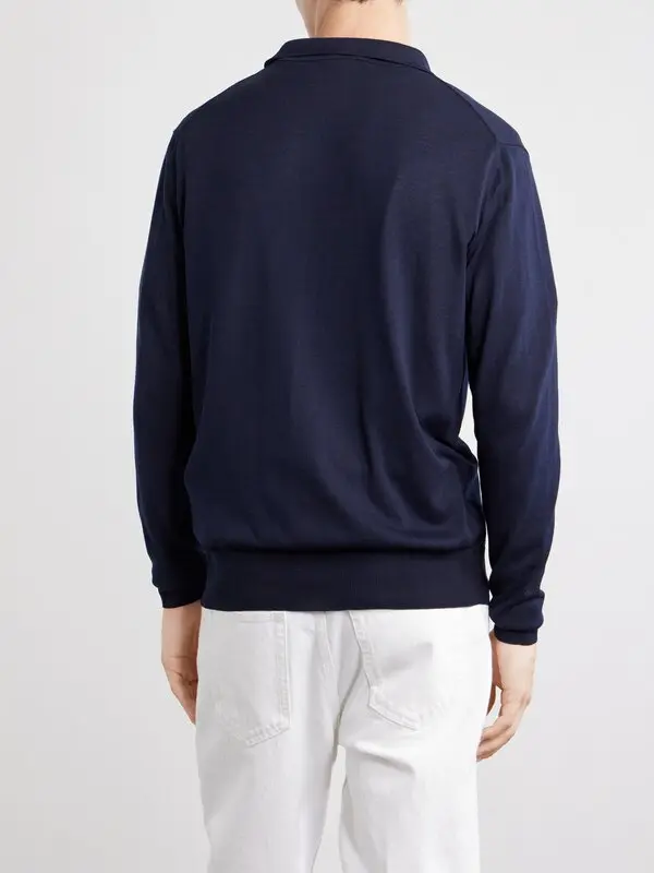 Caruso Silk And Cotton-blend Cardigan - Blue
