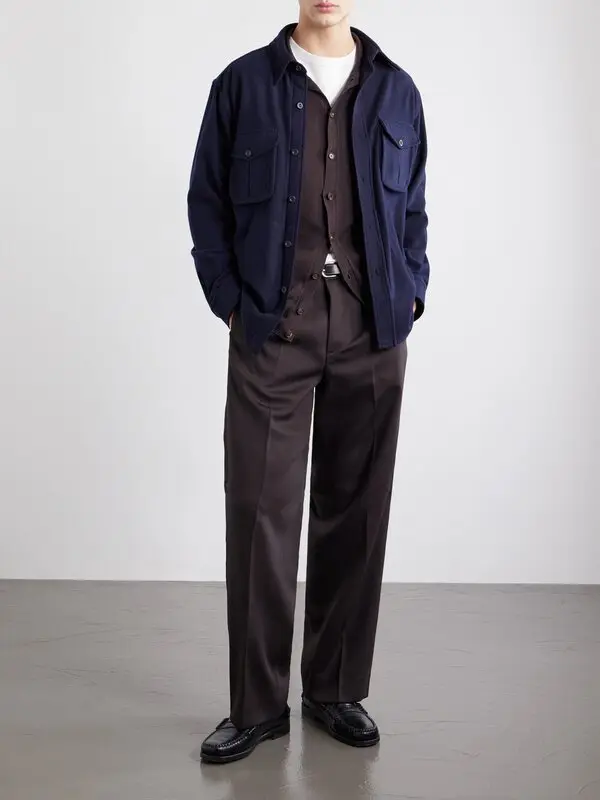 Caruso Silk And Cotton-blend Button-down Cardigan