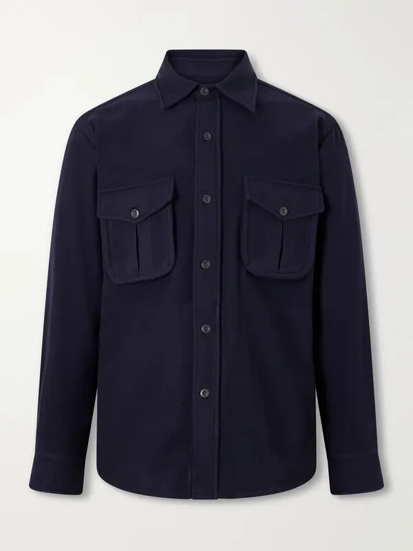 Caruso Brushed Wool Overshirt