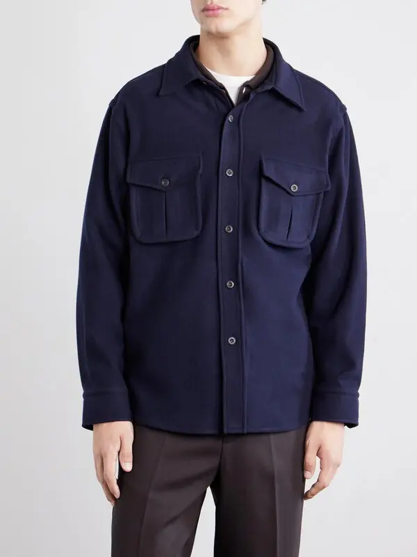 Caruso Brushed Wool Overshirt