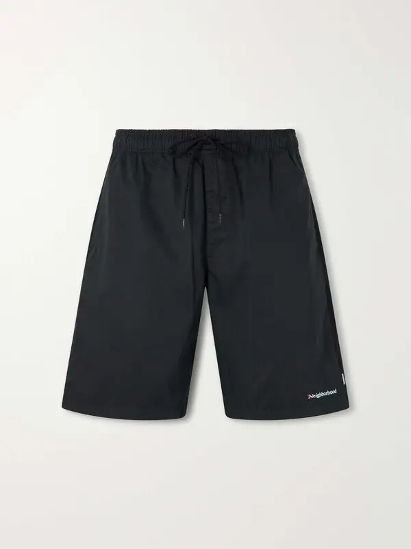 NEIGHBORHOOD Easy Straight-leg Logo-embroidered Shell Shorts
