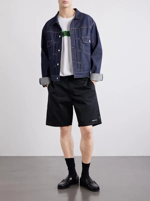 NEIGHBORHOOD Logo Embroidered Shell Shorts