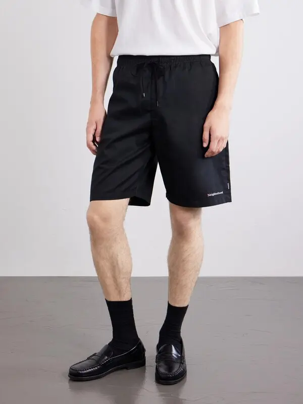 NEIGHBORHOOD Logo Embroidered Shell Shorts