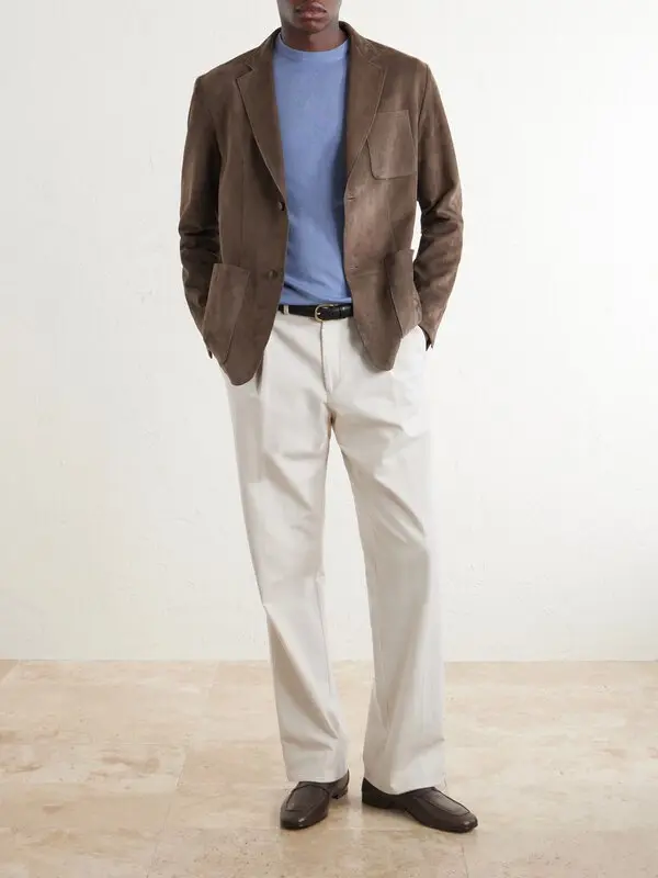Canali Wool Crew Neck Sweater - Blue