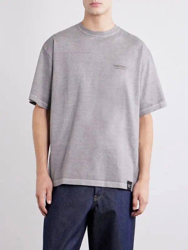 NEIGHBORHOOD Logo-embroidered Cotton-jersey T-shirt