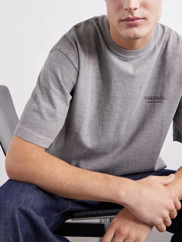 NEIGHBORHOOD Logo-embroidered Cotton-jersey T-shirt