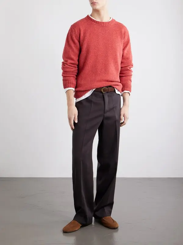 Caruso Crewneck Shetland Wool Sweater