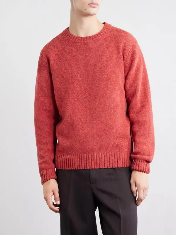 Caruso Crewneck Shetland Wool Sweater