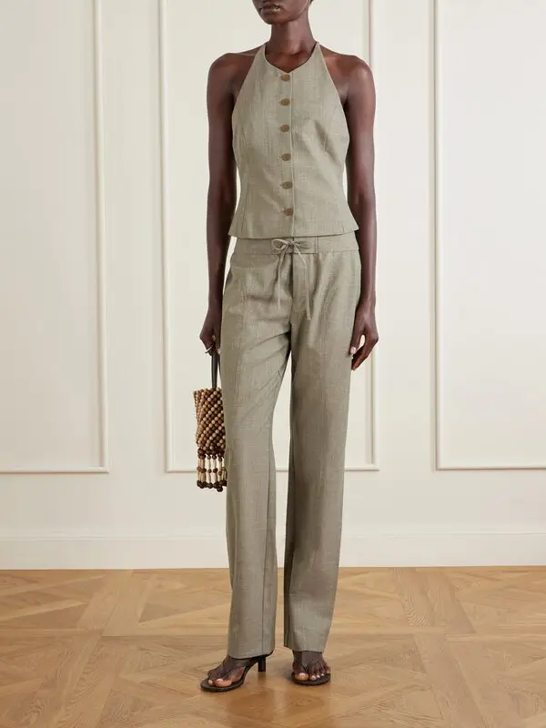 Christopher Esber Banyan Crystal-embellished Vest - Gray