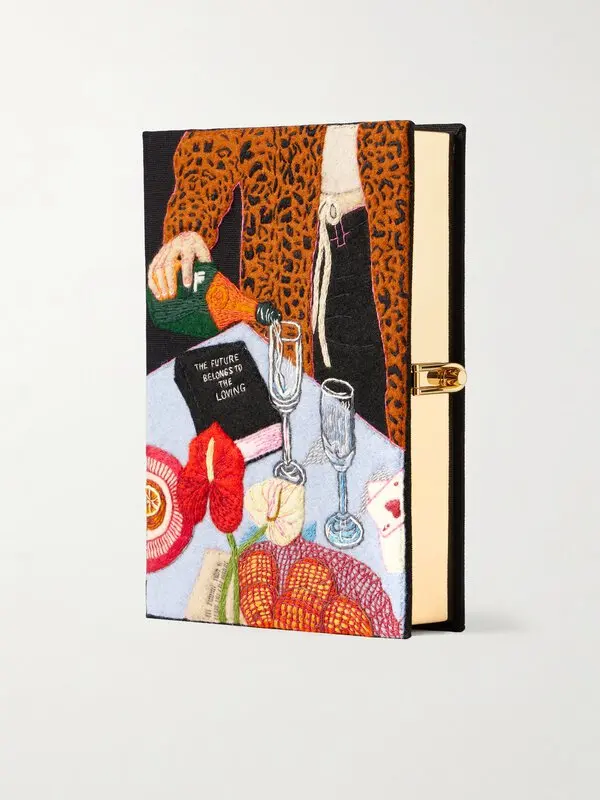 OLYMPIA LE-TAN The Loving Embroidered Book Clutch - Multi