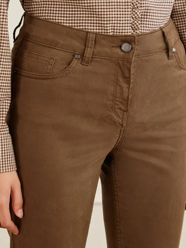 Purdey Cotton, Lyocell And Silk-blend Skinny-leg Pants