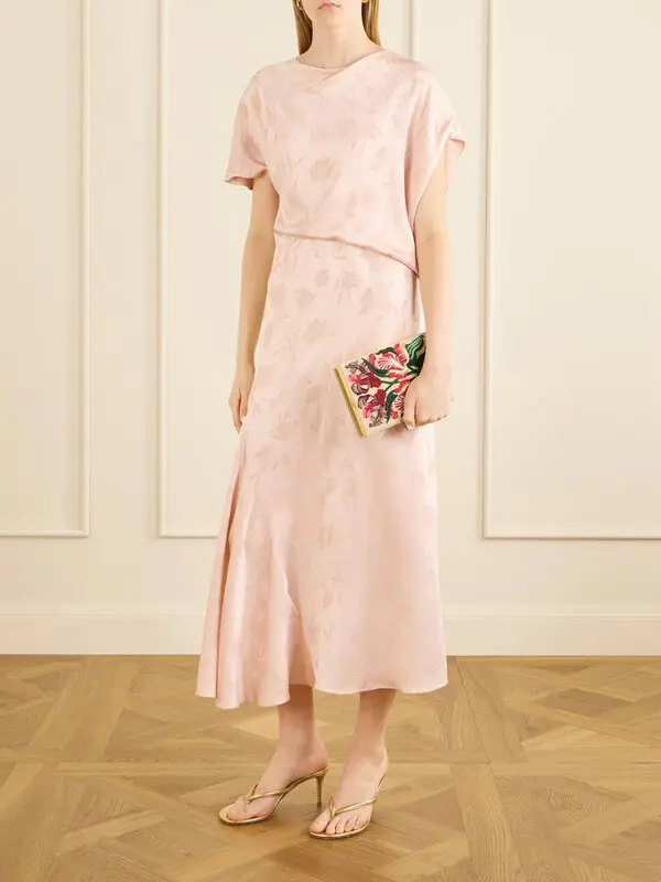 OLYMPIA LE-TAN Embroidered Tulip Clutch - Pink