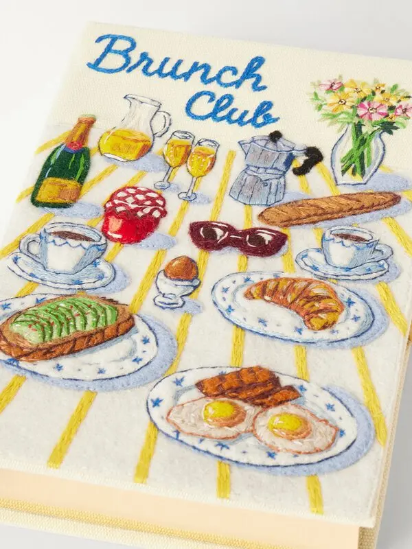 OLYMPIA LE-TAN Embroidered Brunch Club Book Clutch - Multi