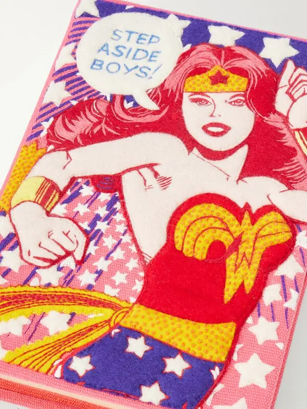 OLYMPIA LE-TAN Wonder Embroidered Canvas Clutch