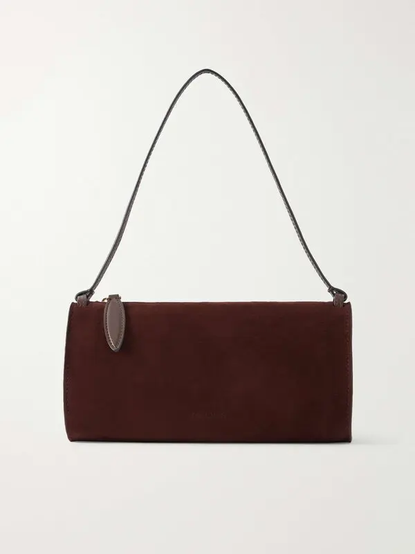 NEOUS Gemini Leather-trimmed Suede Shoulder Bag