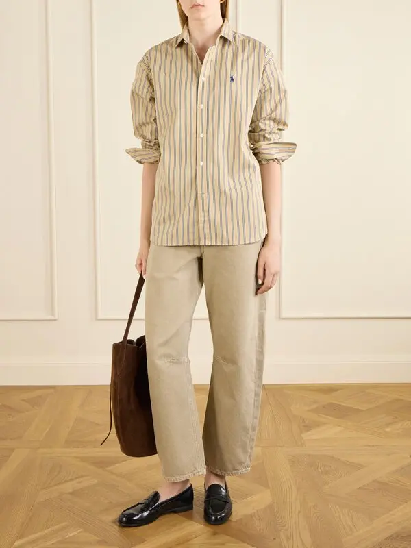 Polo Ralph Lauren Striped Cotton Shirt With Embroidered Pony Logo