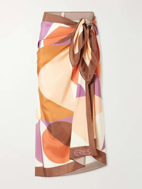 ERES Luisa Printed Cotton And Silk-blend Sarong - Cream