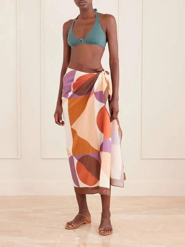 ERES Luisa Printed Cotton And Silk-blend Sarong