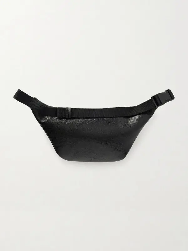 Balenciaga Crinkled Glossed-leather Belt Bag