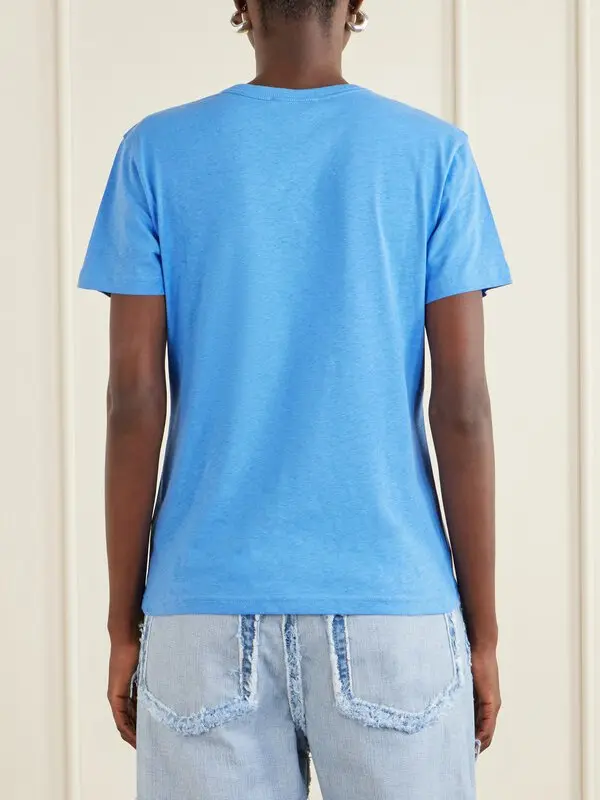 Acne Studios Eram Nobel Graphic Print Cotton And Hemp-blend T-shirt