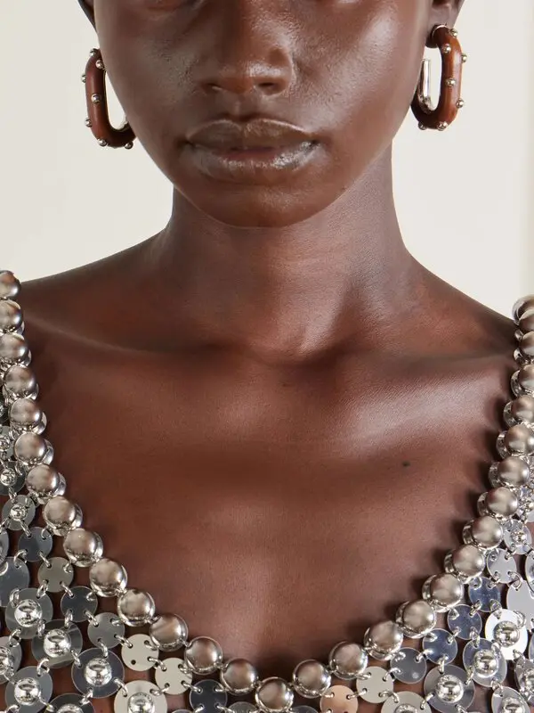 Rabanne Embellished Silver-tone Earrings