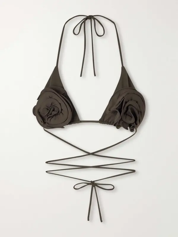 Magda Butrym Appliquéd Bikini Top
