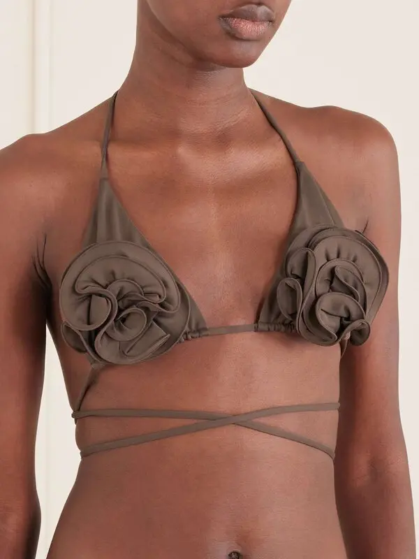 Magda Butrym Appliquéd Bikini Top