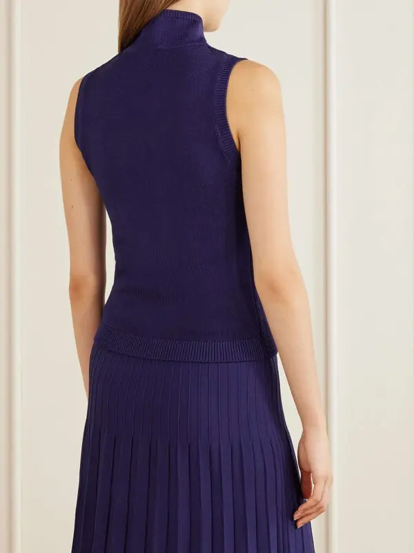Staud Montclair Knitted Turtleneck Top