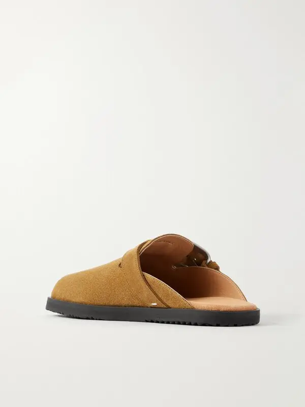 MAISON MARGIELA Tabi Suede Clogs - Yellow