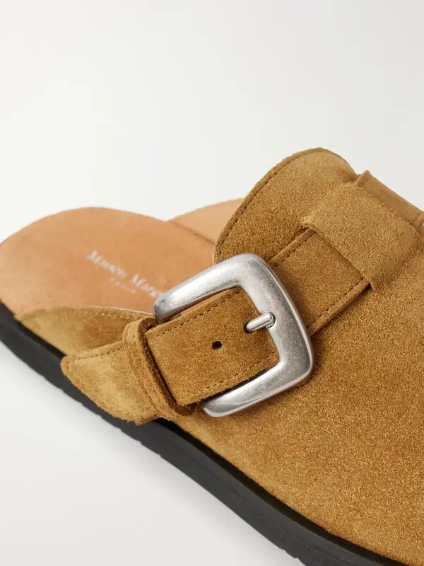 MAISON MARGIELA Tabi Suede Clogs - Yellow