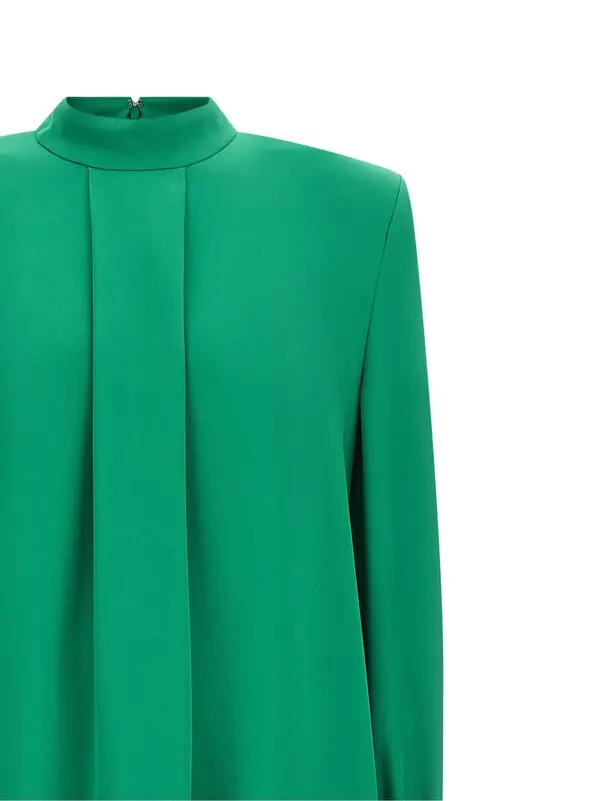 Valentino Garavani Cady Couture Dress With Embellished Cuffs - Green
