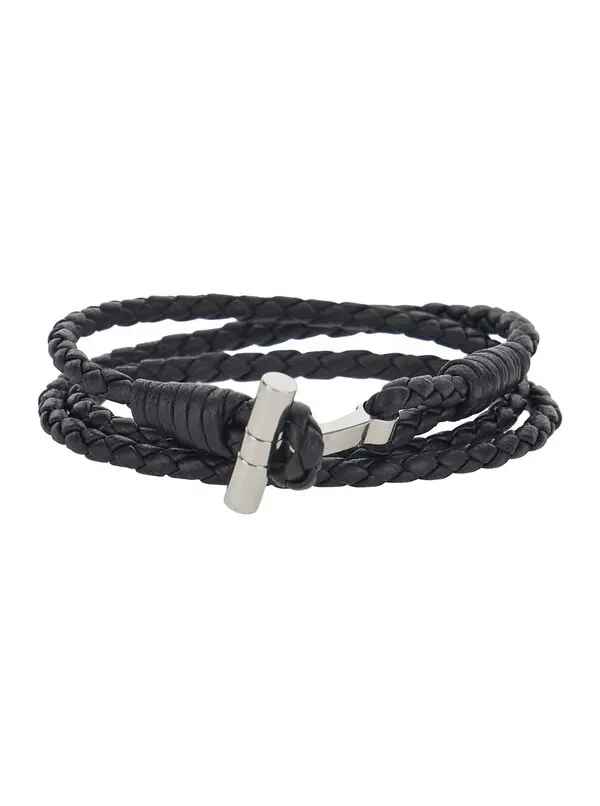 TOM FORD Gold Intreccio Bracelet - Black