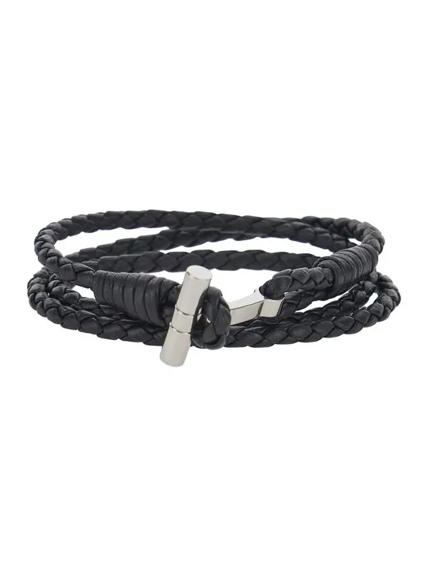 TOM FORD Gold Intreccio Bracelet - Black