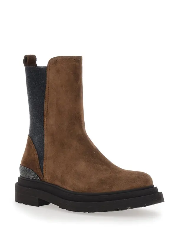 Brunello Cucinelli Suede Ankle Boots - Multicolor