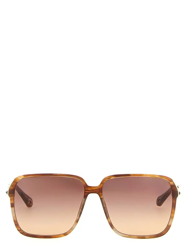 Chloé Oversized Square Sunglasses - Brown