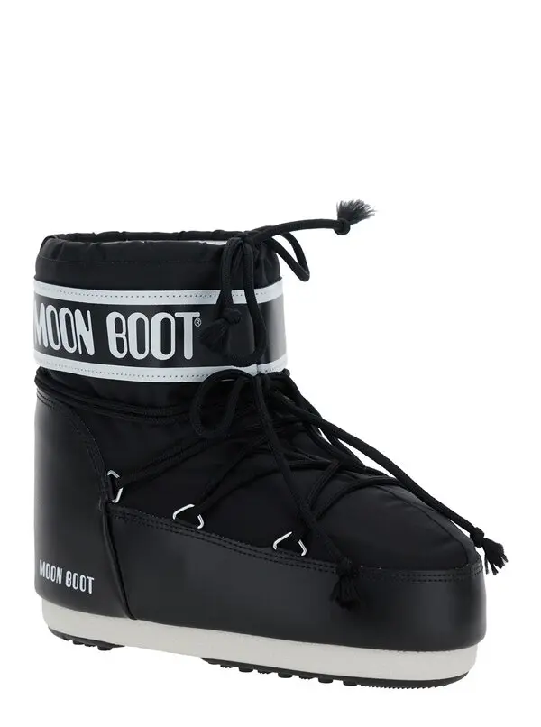 Moon Boot Icon Low Nylon Ankle Boots With Tech Fabric And Black Color For - Multicolor