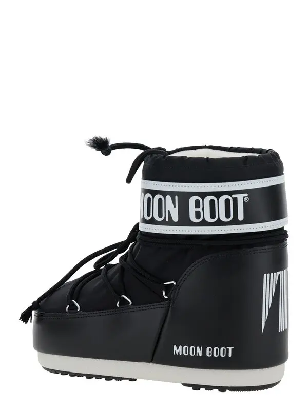 Moon Boot Icon Low Nylon Ankle Boots With Tech Fabric And Black Color For - Multicolor