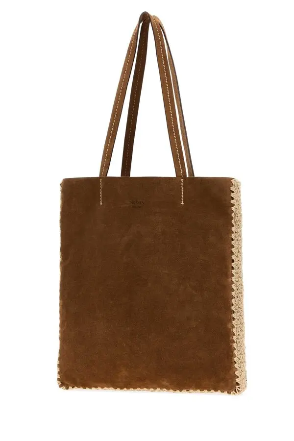 Prada Suede Large Shopping Bag