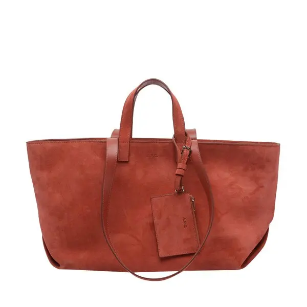 A.p.c. Calf Leather Shoulder Bag - Red