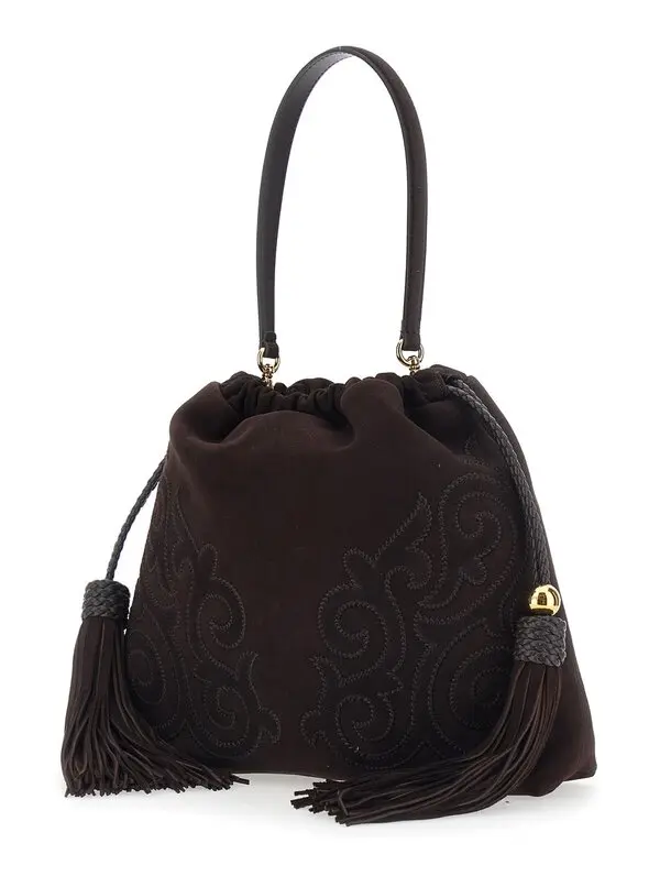 Etro Kalispera Shoulder Bag With Tassels - Brown