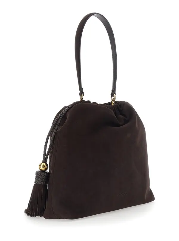 Etro Kalispera Shoulder Bag With Tassels - Brown