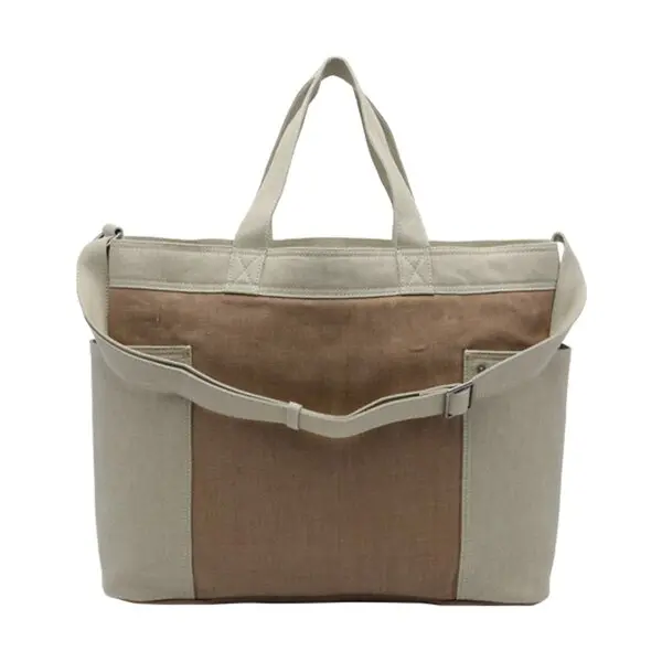 A.p.c. Patchwork Color Block Tote Bag - Cream