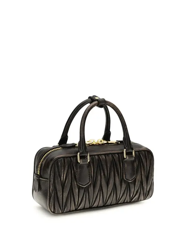 Miu Miu Arcadie Quilted Nappa Leather Satchel Handbag