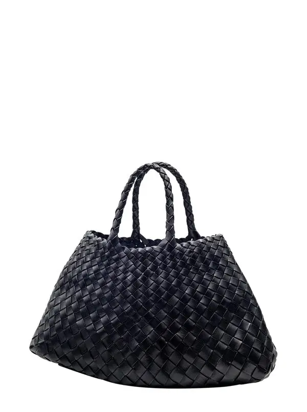 Dragon Diffusion Santa Croce Woven Leather Handbag - Black