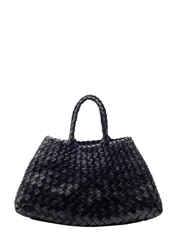 Dragon Diffusion Santa Croce Woven Leather Handbag - Black