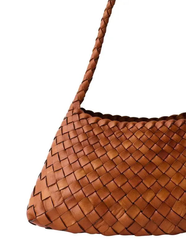 Dragon Diffusion Rosanna' Mini Woven Leather Shoulder Bag - Brown